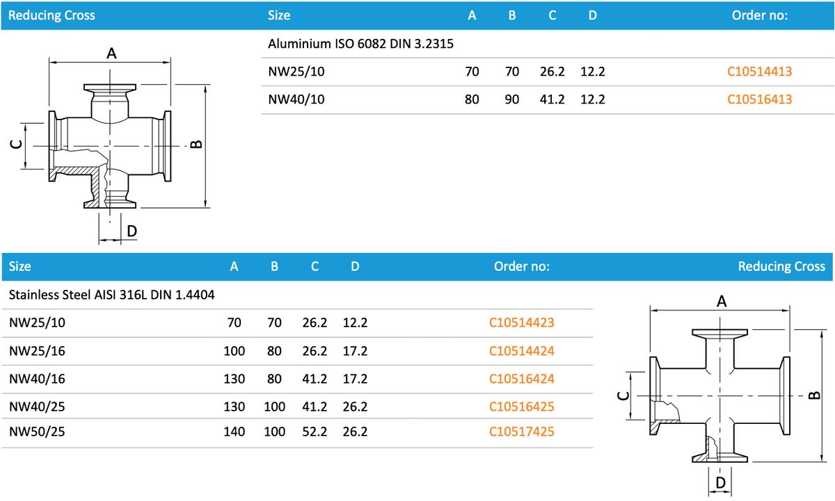 Reducing Cross - IBERICA VACUUM